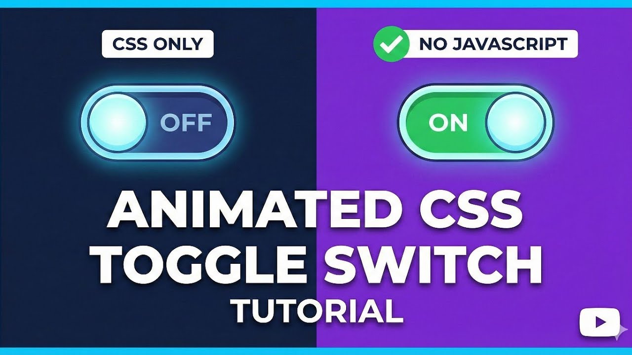Animated CSS Toggle Switch — No JavaScript 🔁 - YouTube