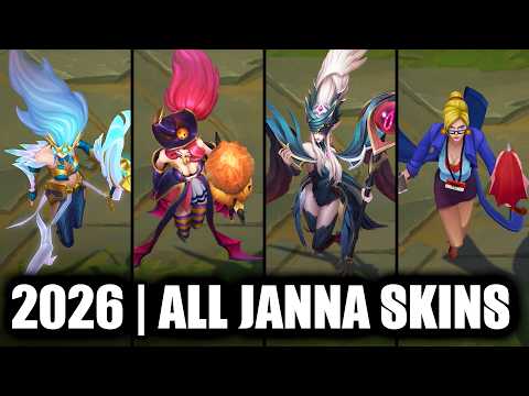 ALL JANNA SKINS SPOTLIGHT 2026 | League of Legends