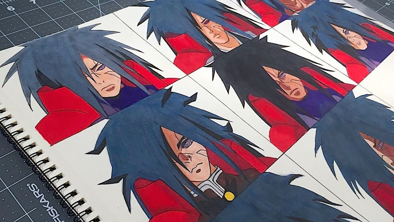 Drawing Madara In Different Anime Styles - Naruto ナルト - YouTube