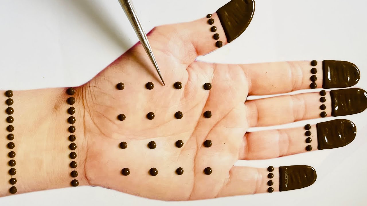 Simple Beautiful Dotted Mandala Mehndi Design| Stylish Front Hand ...