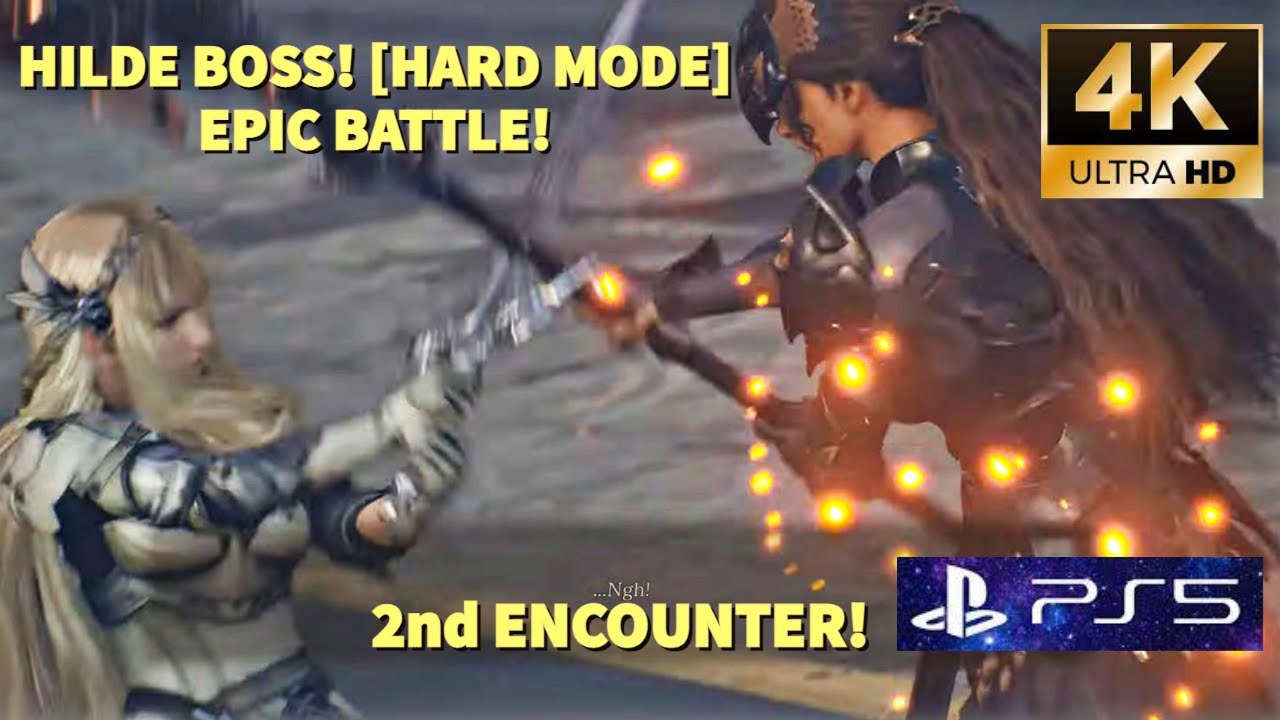 VALKYRIE ELYSIUM: Hilde Boss Fight [HARD MODE] PS5, 4K 60FPS! - YouTube