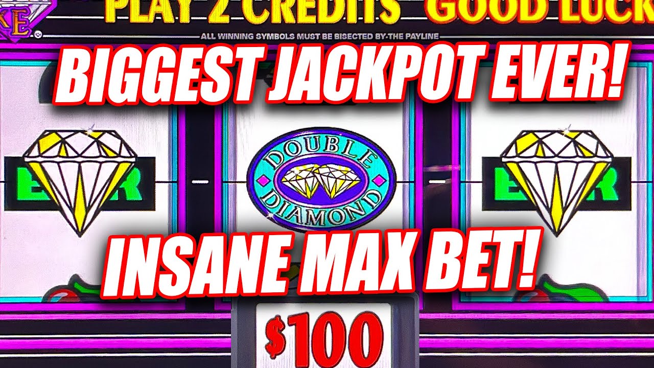 HIGH LIMIT DOUBLE DIAMOND MASSIVE JACKPOT WIN ★ SLOT MACHINE JACKPOT ...