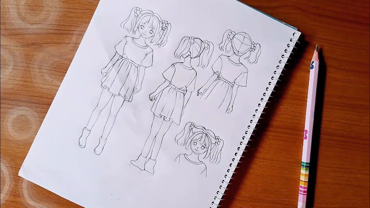 Anime body tutorial ||How to draw cute anime girl body for beginners ...