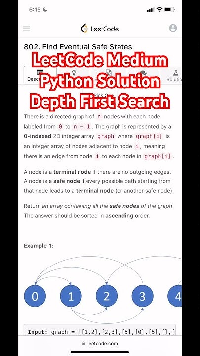 Leetcode 802 Find Eventual Safe States Leetcode Python Softwareengineer Interview Tech