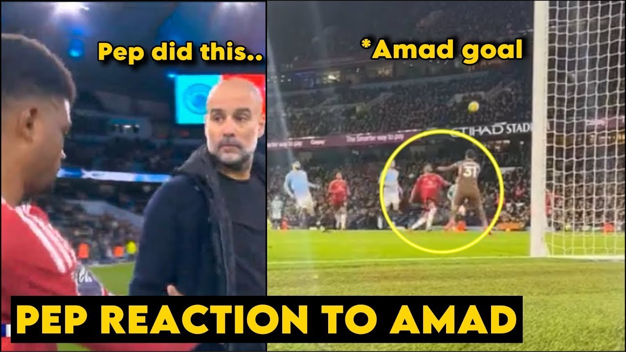 Pep Guardiola's Shocking REACTION To Amad Diallo's Last minute Goal ...
