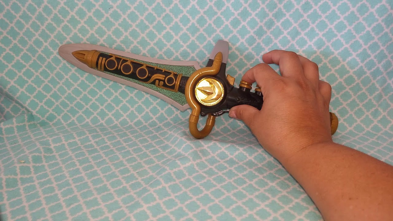 POWER RANGERS DRAGON DAGGER SWORD FLUTE BANDAI 1994 GREEN RANGER - YouTube
