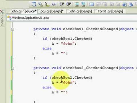 c# tutorial part 4.5(checkbox button) - YouTube