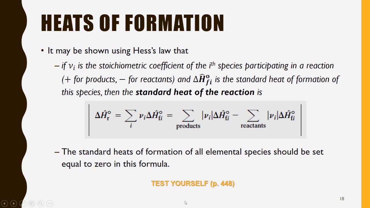 Lec # 9-2: Heats of Formation & Heats of Combustion - YouTube