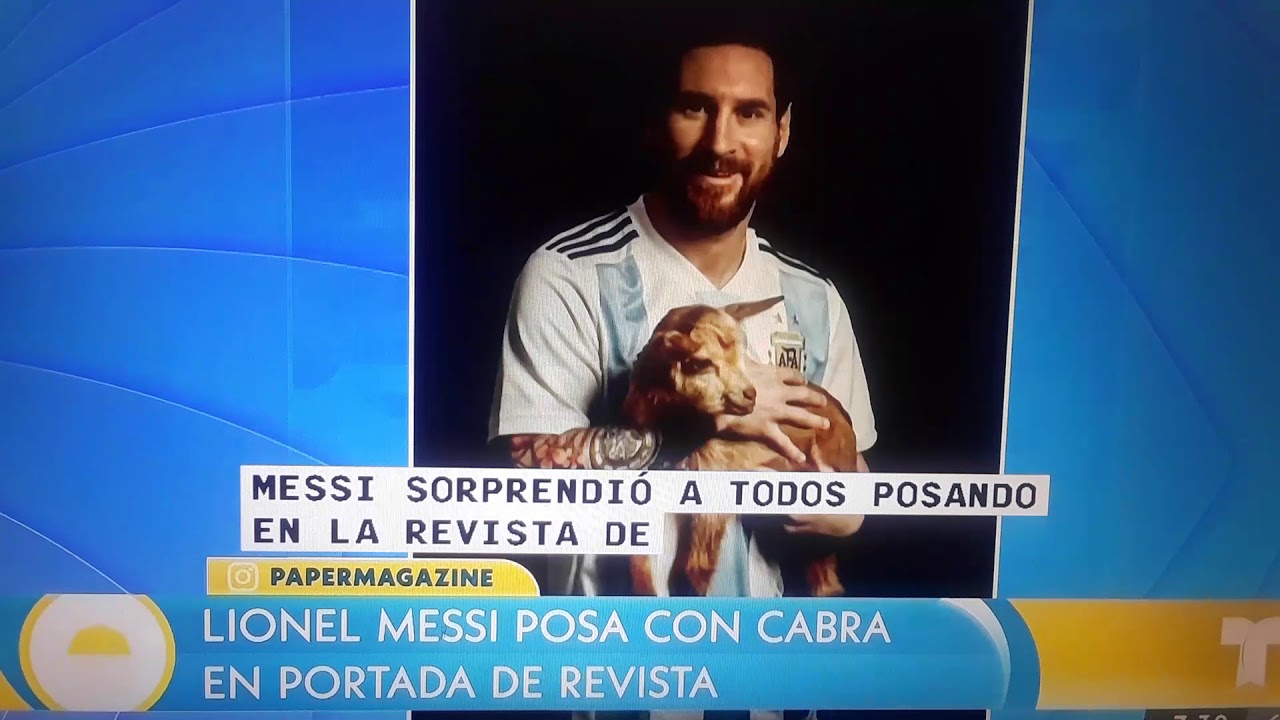 Lionel Messi Posa con cabra. - YouTube