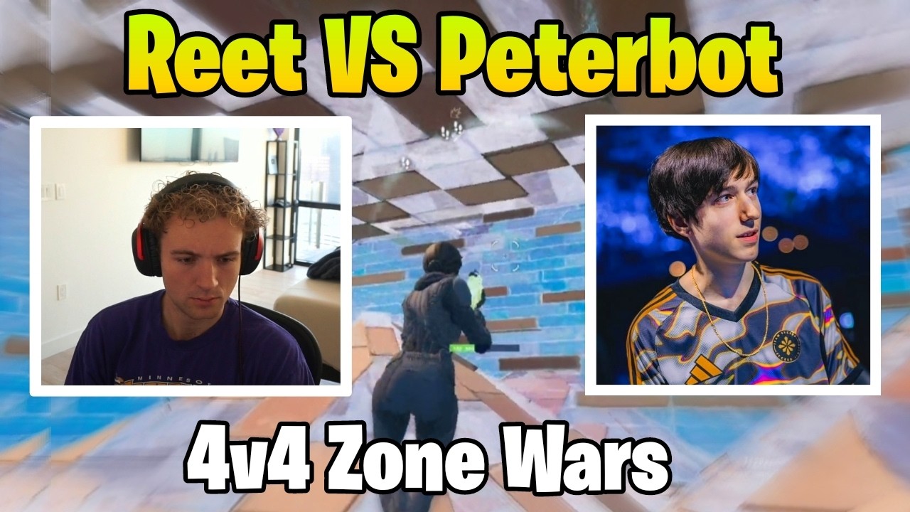 Reet, Bugha, Faxuty vs Peterbot, Rise, Eomzo (Crazy Fortnite 4v4 Zone ...
