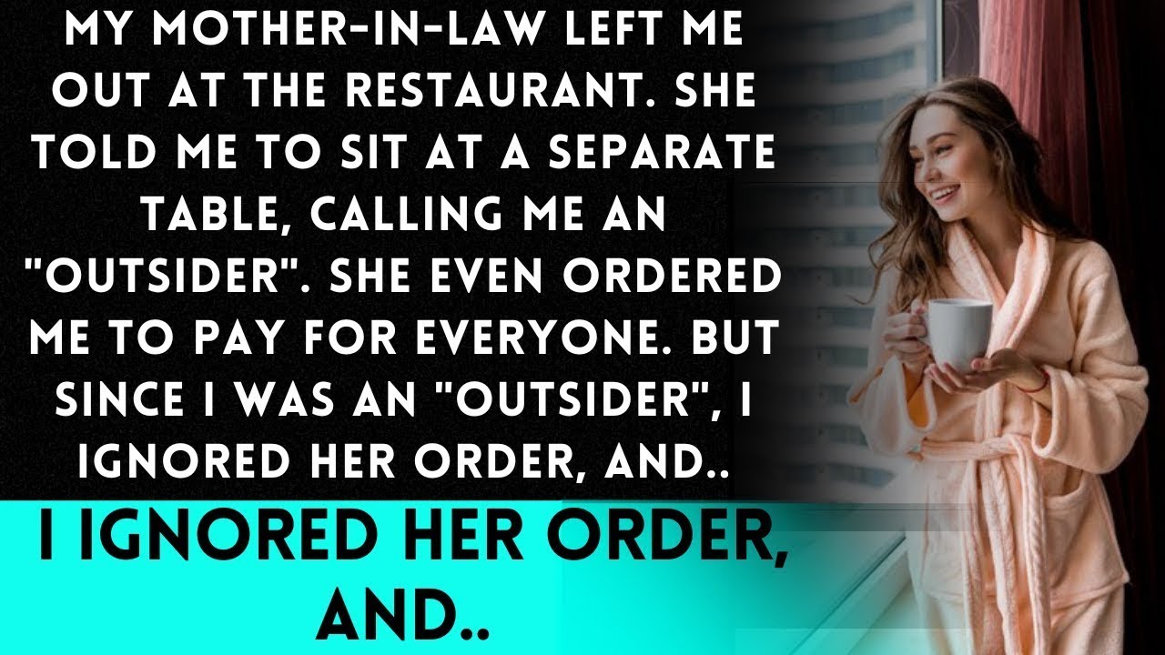 My mother-in-law insulted me by calling me an outsider! But when I ...