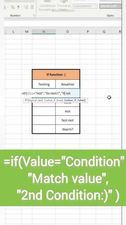 How To Use If Function Iffunction Ifcondition Youtube