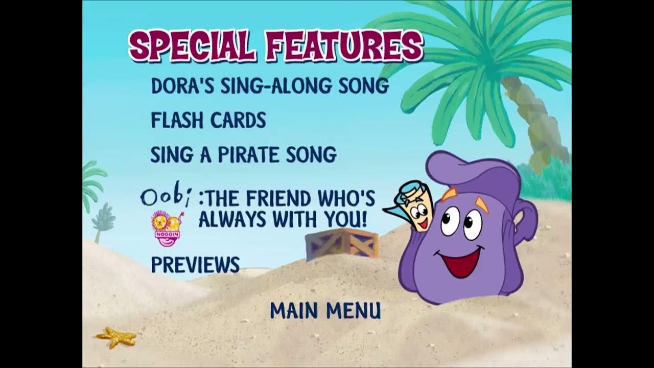 Dora The Explorer: Pirate Adventure (2004) DVD Special Features Menu ...