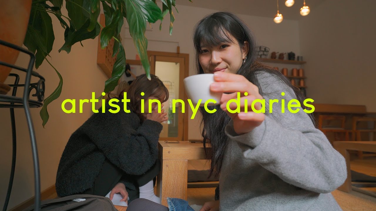 LIFE IN NYC| painting! visiting friends' studios & museum dates 💫 - YouTube