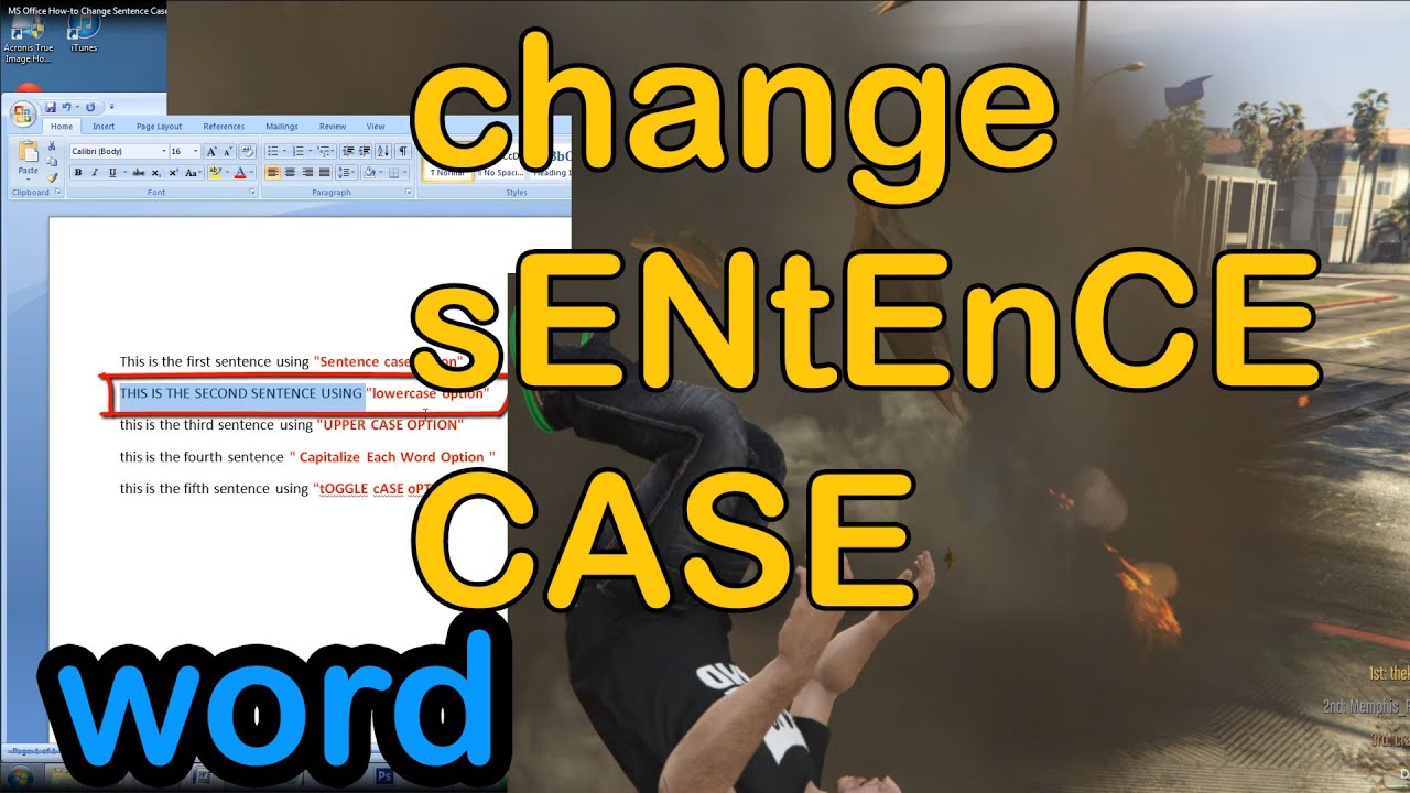How to Select Capitalization Options In MS Word Upper Lower How to Select Capitalization Options In MS Word Upper Lower