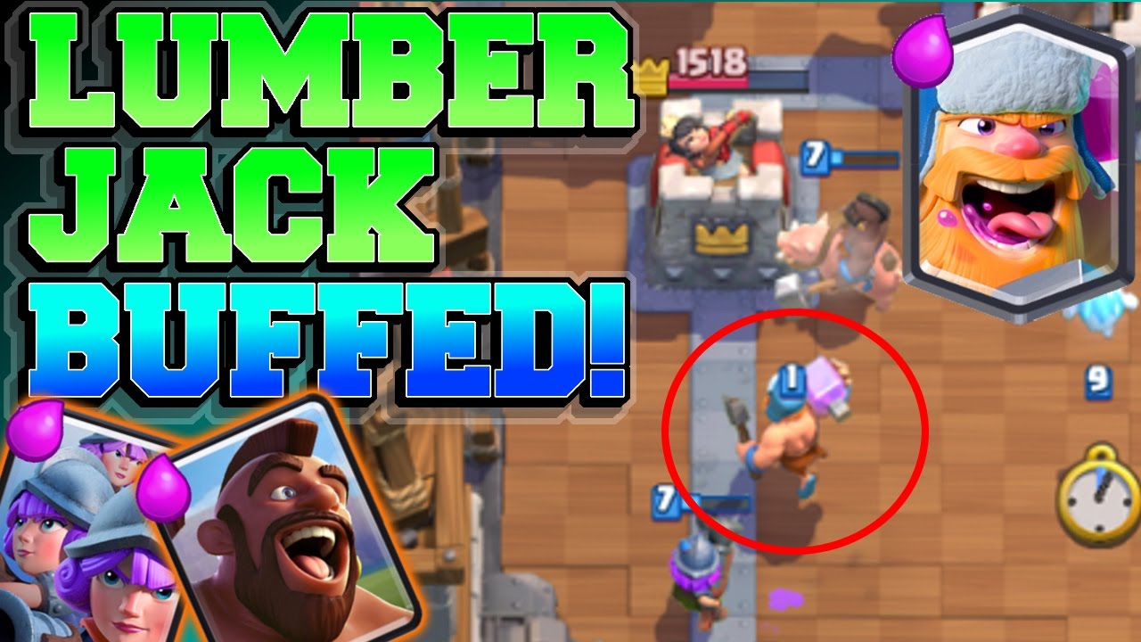 BEST EVER BUFFED LUMBERJACK HOG RIDER THREE MUSKTEER DECK EASY 12 Win ...