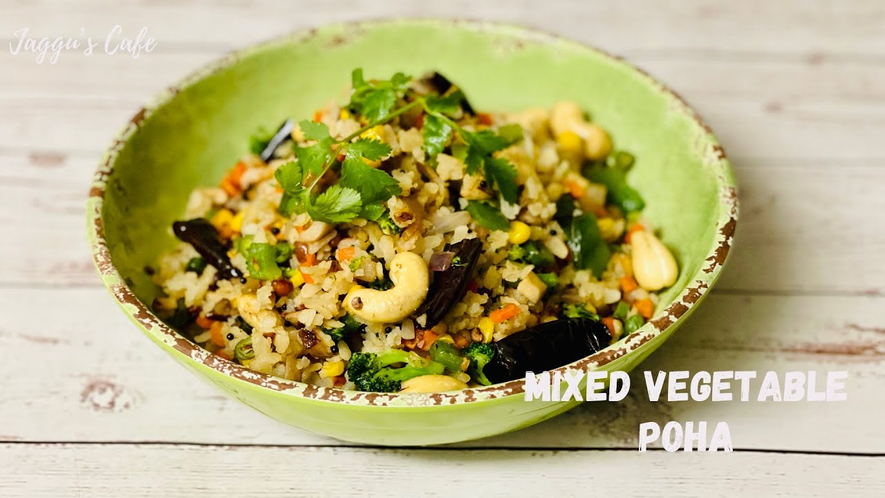 Mixed Vegetable Poha | Easy and Healthy Breakfast Recipe | Veg Aval ...
