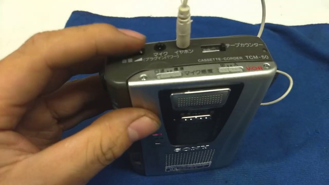 รีวิว SONY TCM-50 เครื่องเล่นเทปพกพา ใช้งานได้ปกติ - YouTube