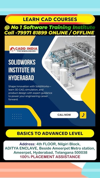 Best Solidworks Training institute in Hyderabad - CADD India Technologies - YouTube