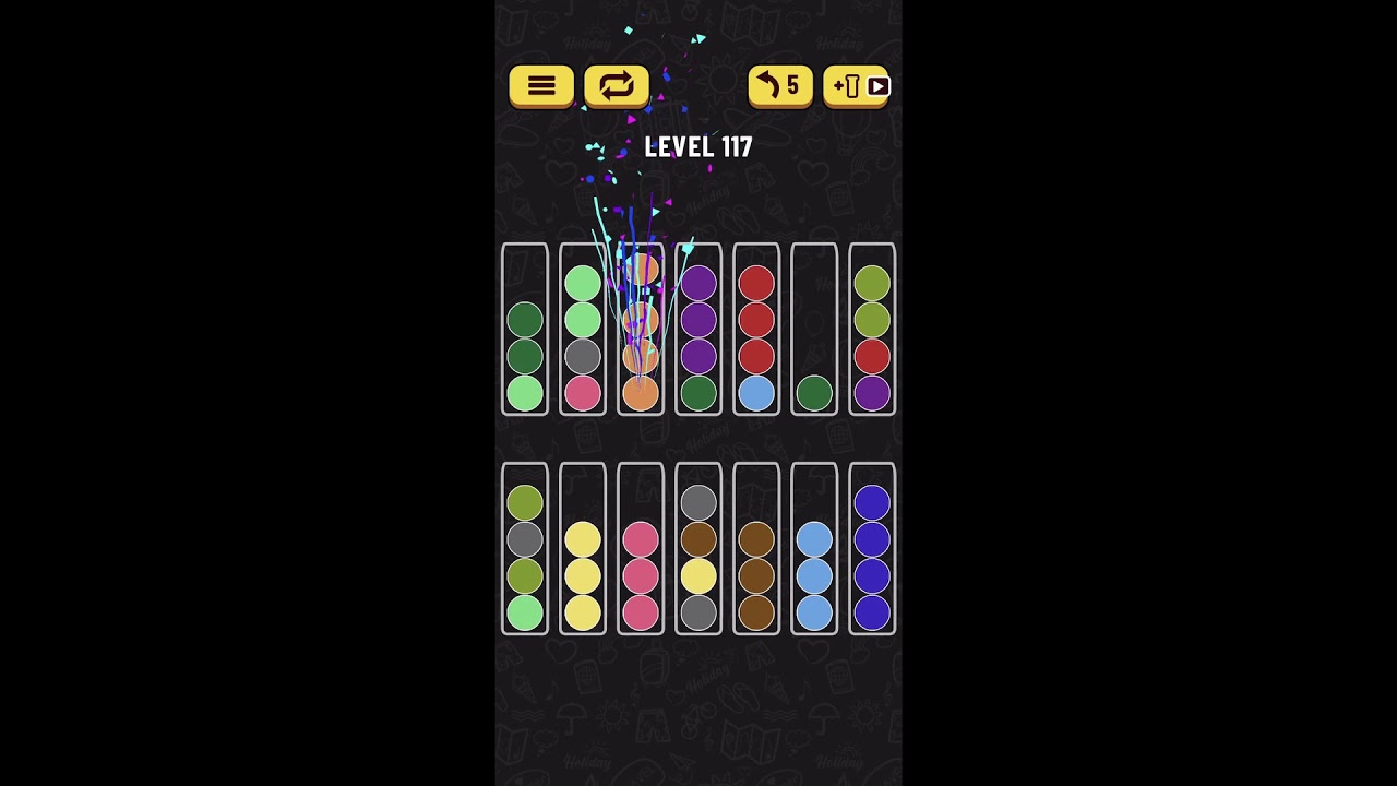 Ball Sort Puzzle Level 117 SOLVED - YouTube
