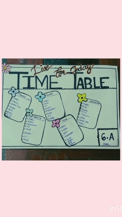 "TIME TABLE MODEL"#STUDENT'S GUIDER#trending#viral#shortsfeed#shorts# ...