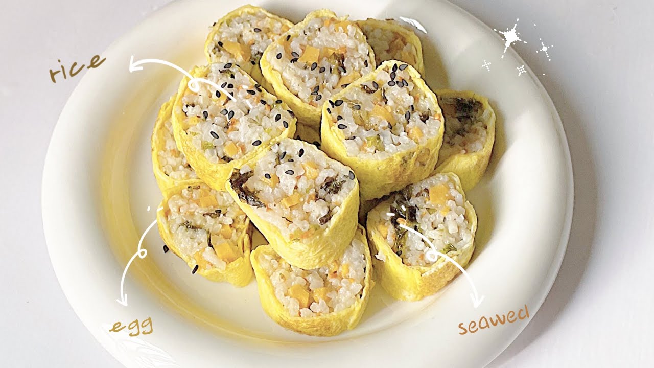 kimbab telur wrap // solusi tanpa nori - YouTube