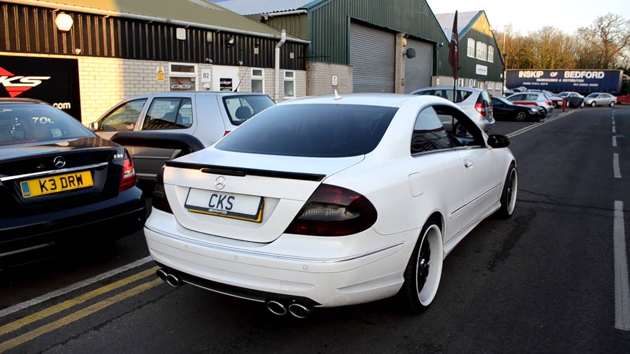 W209 CLK350 CKS Quad Tailpipe Sport Exhaust and CKS ECU Remap - YouTube