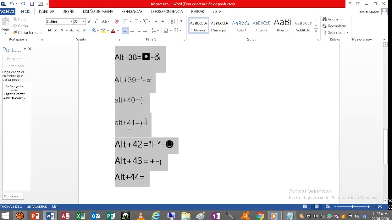 Como Hacer Simbolos Con La Tecla Alt Parte 2 - YouTube
