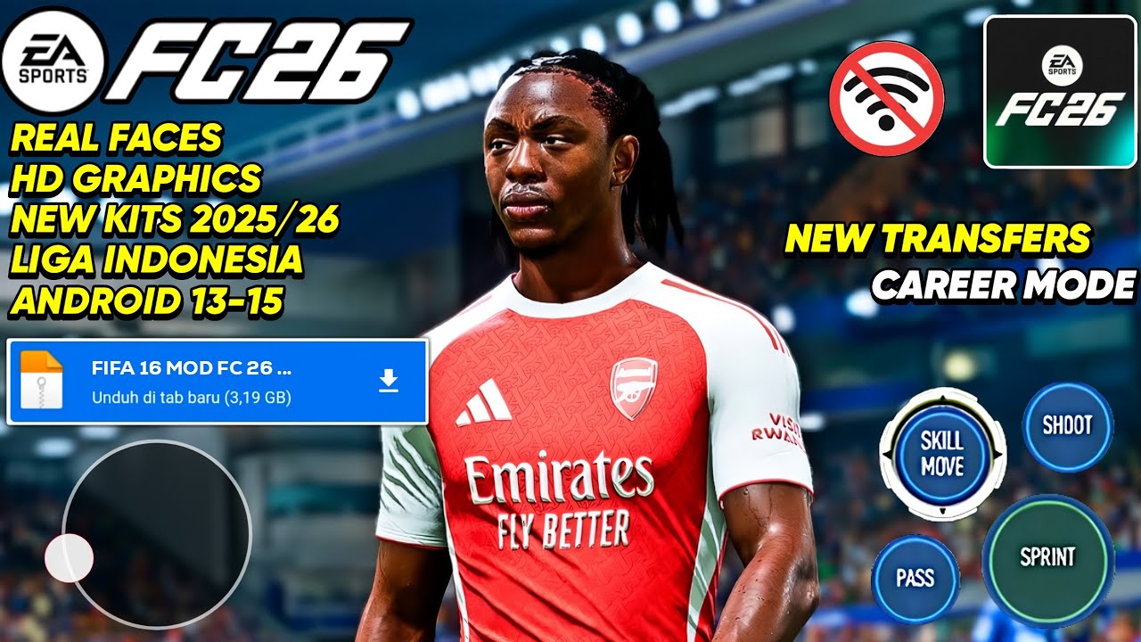 TERBARU 2025! FIFA 16 MOD FC 26 Offline Android Career Mode, Grafik HD ...