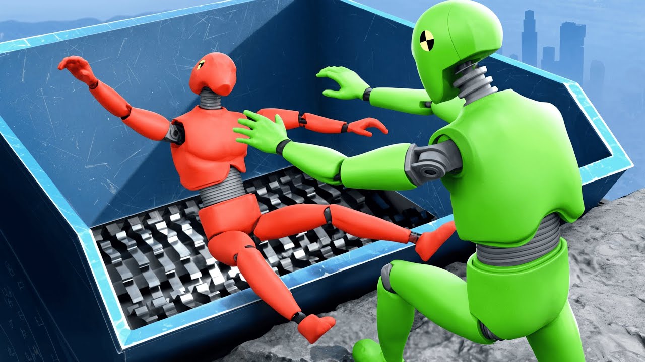 GTA 5 Ragdolls CRASH TEST DUMMY Jumps/Fails (Euphoria Physics) #2 - YouTube