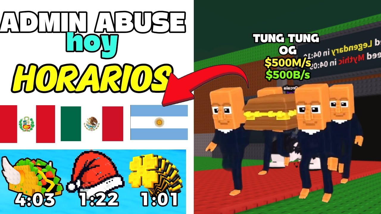 HOY NUEVO ADMIN ABUSE 29 DE NOVIEMBRE EN ROBA UN BRAINROT HORARIOS ...