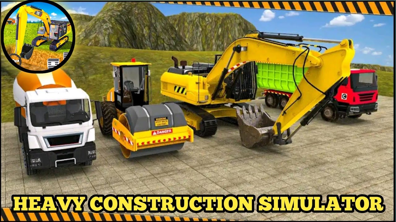 DOING CONSTRUCTION IN MOUNTAIN WITH HEAVY MACHINE IN CONSTRUCTION ...