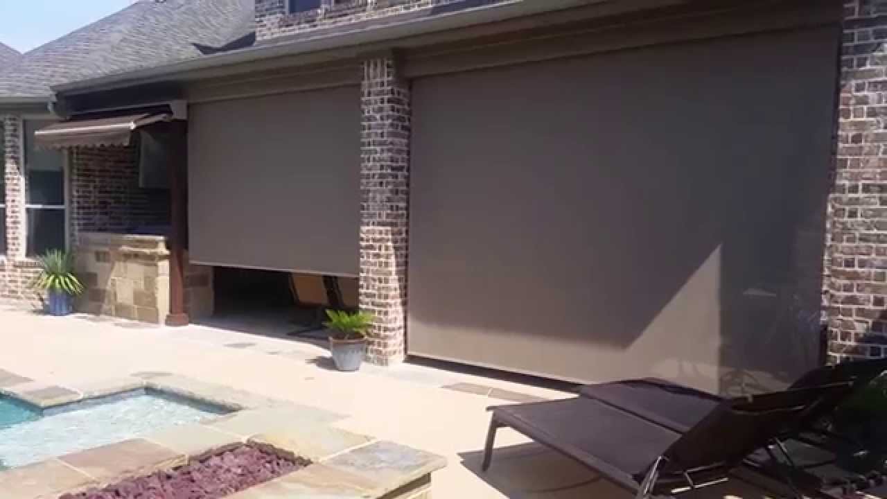 Cable Guide Shades and Retractable Awning in Plano - YouTube