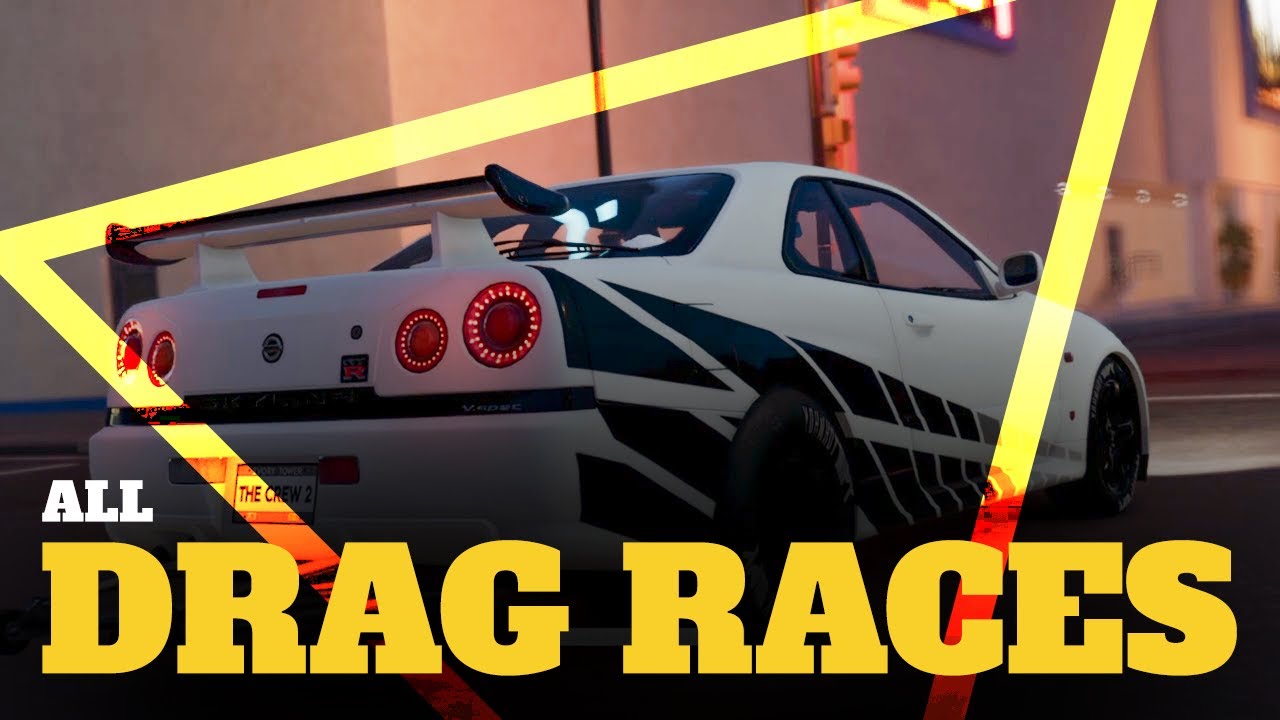 Let's Play: The Crew 2 fun with ALL DRAG RACES Nissan Skyline GT-R and ...