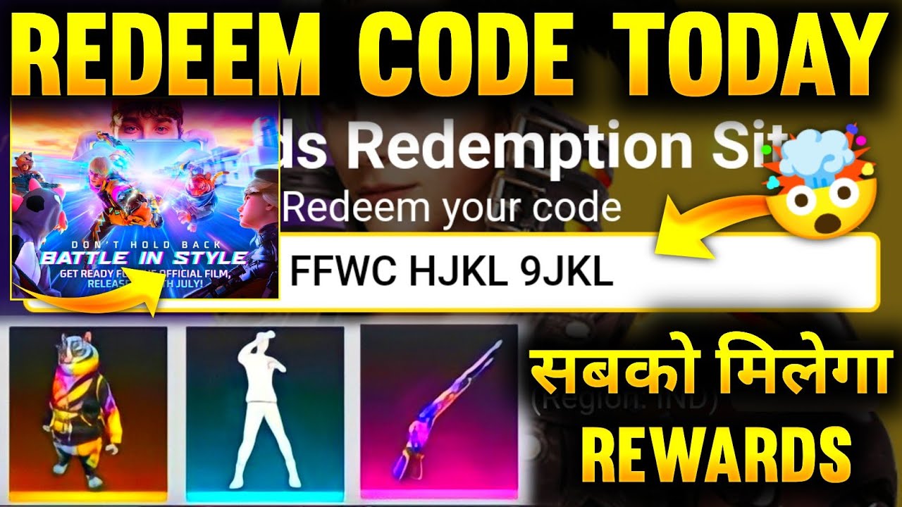 Free Fire Redeem Code Today 16 July 2022 | New Redeem Code Free Fire ...