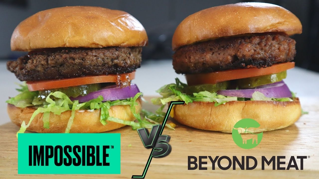IMPOSSIBLE VS BEYOND MEAT BURGERS - YouTube