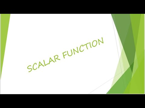SCALAR FUNCTION IN SQL - YouTube