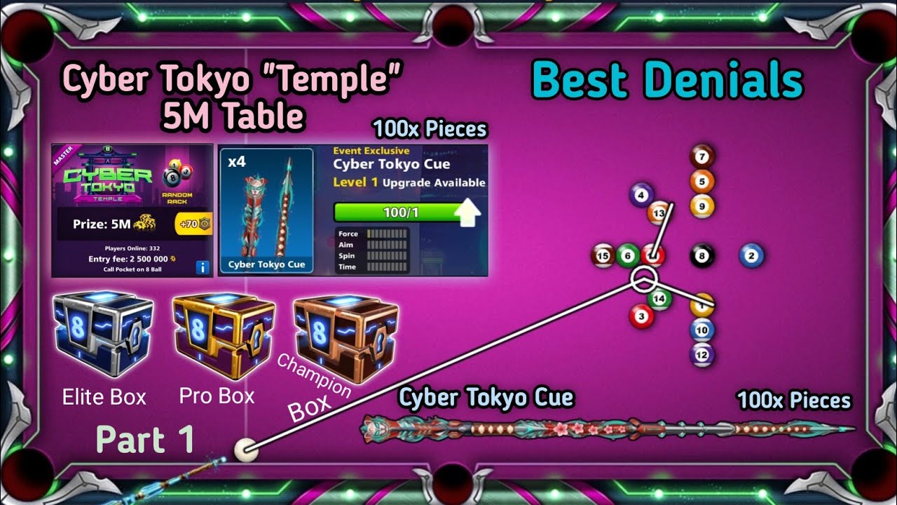8 Ball Pool - Cyber Tokyo New Season 🔥 | Cyber Tokyo Temple 5M Table 🔥 ...