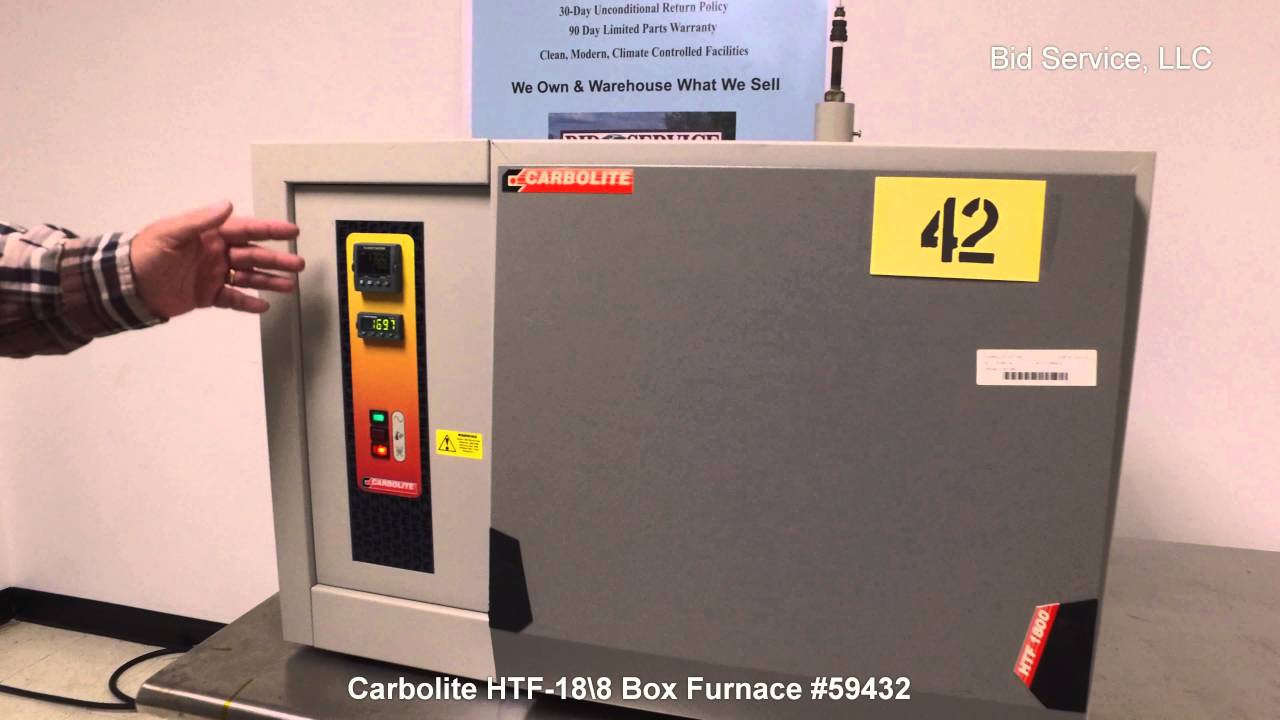 Carbolite HTF-18/8 Box Furnace #59432 - YouTube