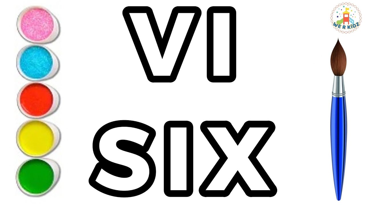 I II III IV V VI // SIX // How to Draw Numbers // Learning Video ...