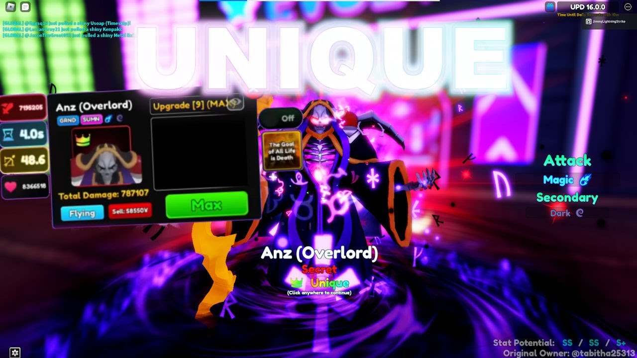 ROLLING **UNIQUE** ON AINZ IN ANIME ADVENTURES - YouTube