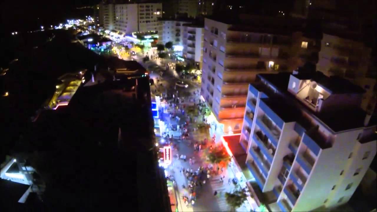 DJI phantom aerial night view Praia da rocha Portugal - YouTube