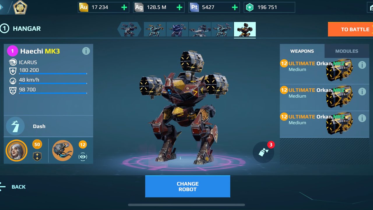 Haechi Orkan Dash Robots 2023 | War Robot Gameplay - YouTube
