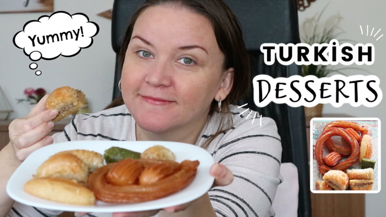 TRYING TURKISH DESSERTS | TURKISH SWEETS MUKBANG | MUKBANG TURKISH FOOD ...