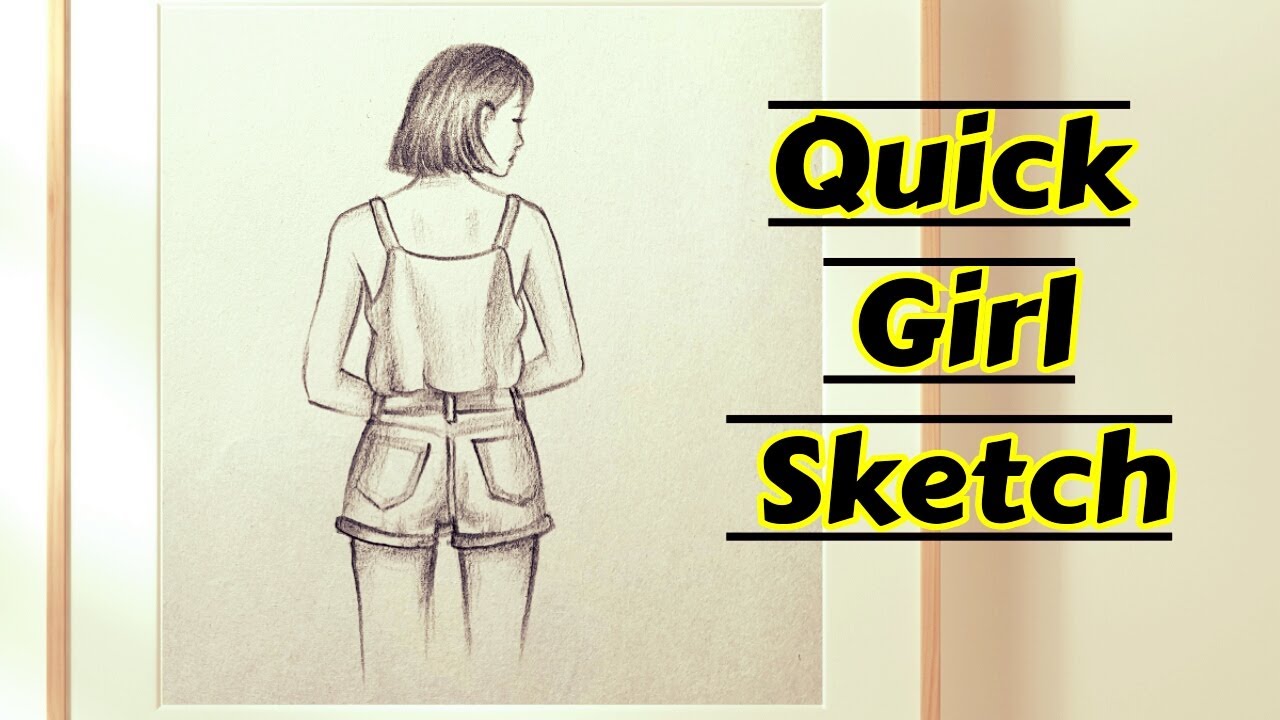 How to draw a Girl back side view Easy Step By Step | EASY Beautiful ...