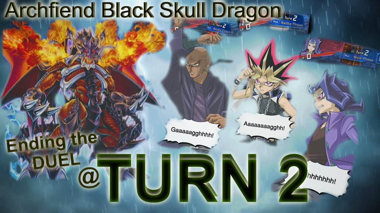 Ending the Duel at Turn 2! Archfiend Black Skull Dragon (with Red Eyes ...