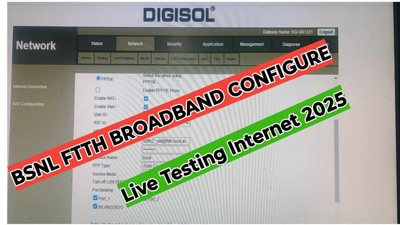 How to Set Up Router | Bsnl Ftth internet Configuration 2025 | Router ...