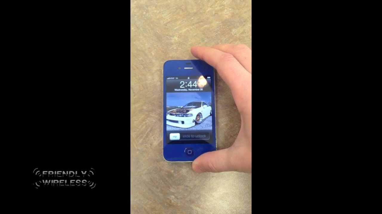 Full Dark Blue iPhone 4 Conversion NEW - YouTube