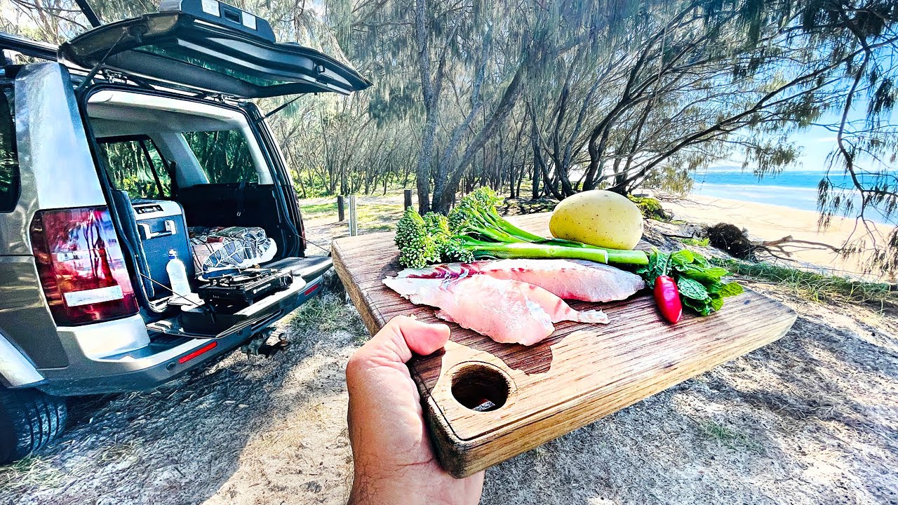 Cooking A Gourmet Meal In My 4x4 - Stealth Camping Catch And Cook - YouTube