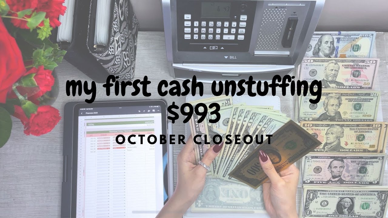 my first cash unstuffng | october closeout | sinking funds & bills ...